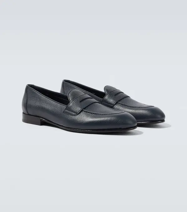Brioni Leather Penny Loafers