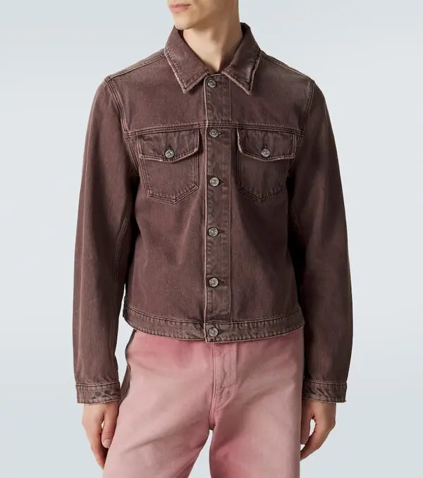 Our Legacy Origin Distressed Denim Jacket - Brown