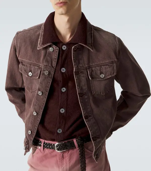 Our Legacy Origin Distressed Denim Jacket - Brown