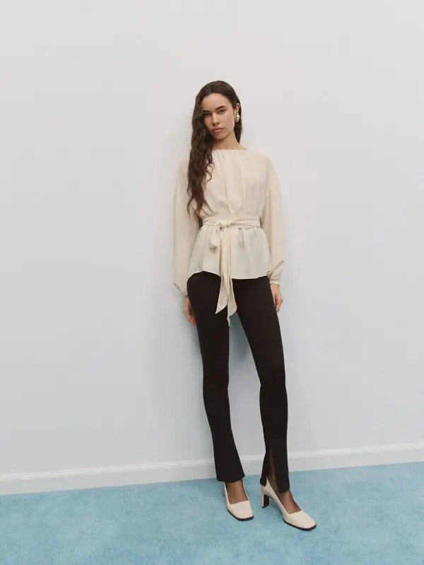 REFORMATION Isola Long-sleeve Top - Ivory