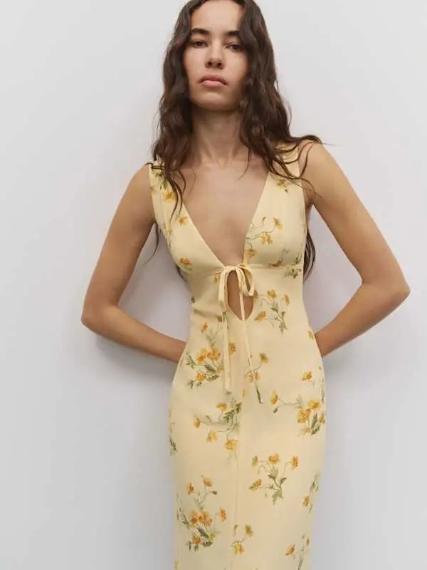 REFORMATION Taryn Maxi Dress - Yellow