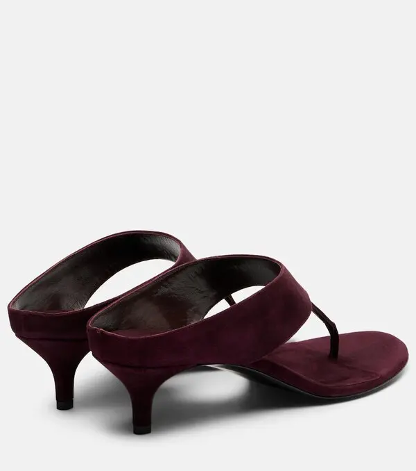 Magda Butrym Suede Thong Sandals - Purple