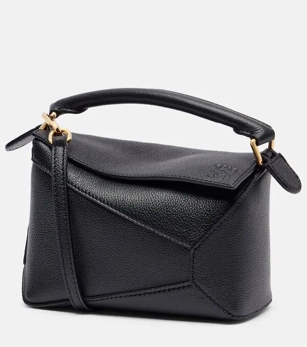 Loewe Puzzle Edge Mini Top-handle Bag - Black