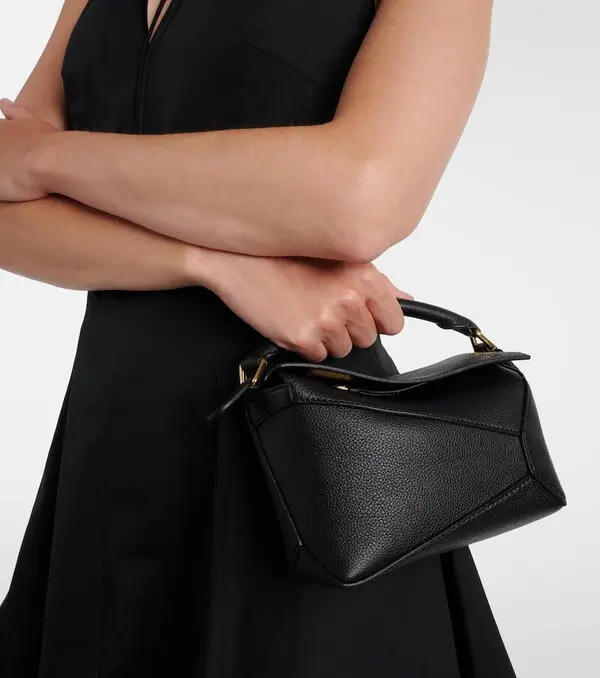 Loewe Puzzle Edge Mini Top-handle Bag - Black