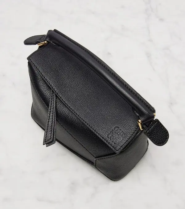 Loewe Puzzle Edge Mini Top-handle Bag - Black
