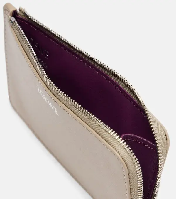 Loewe Knot Leather Card Holder - Beige