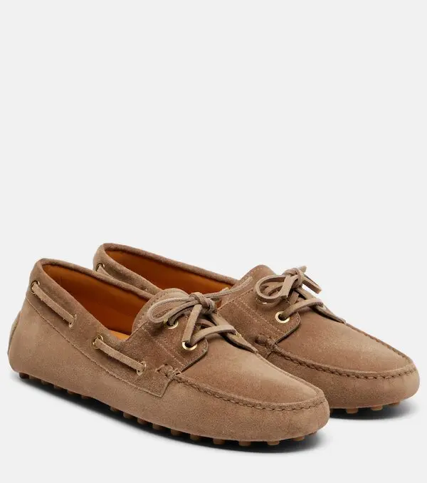 TOD'S Suede Boat Shoes