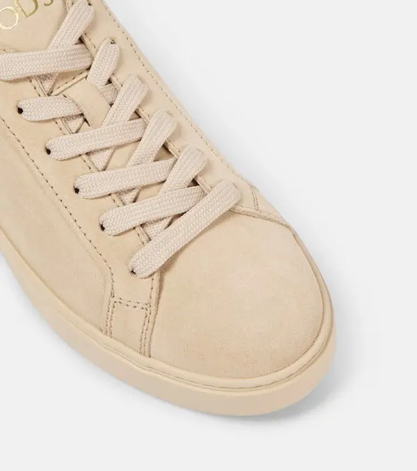 TOD'S Suede Lace-up Sneakers - Beige