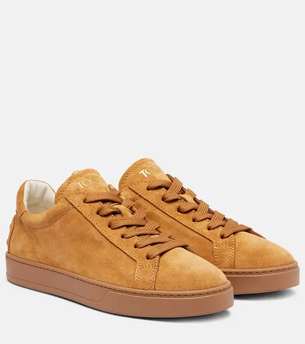 TOD'S Suede Lace-up Sneakers - Brown