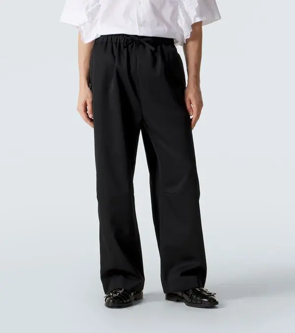 Simone Rocha Wide-leg Crêpe Satin Pants