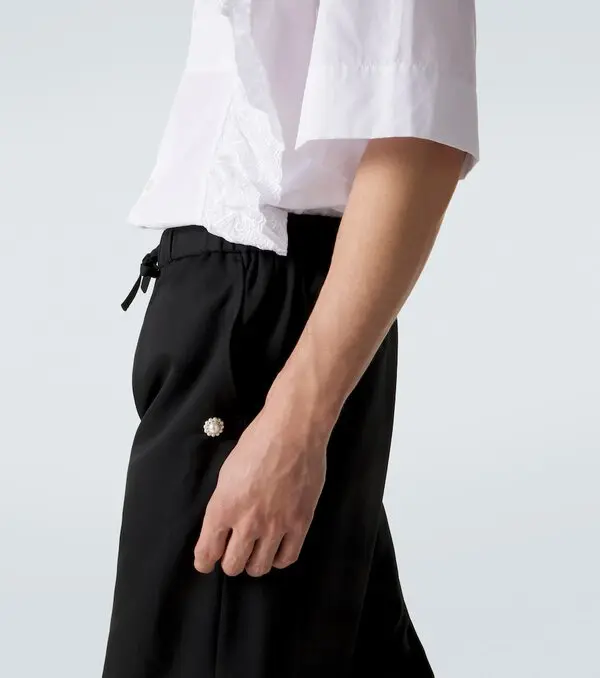 Simone Rocha Wide-leg Crêpe Satin Pants