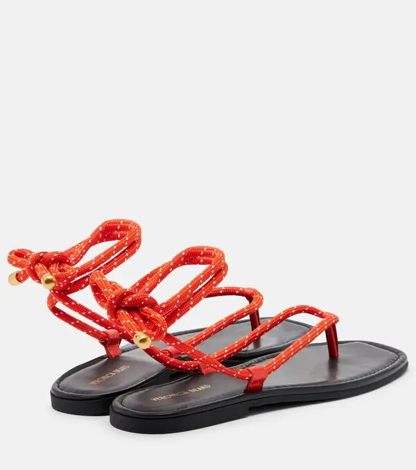 Veronica Beard Carmina Thong Sandals - Black