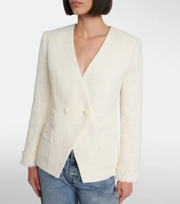 Veronica Beard Double-breasted Tweed Blazer