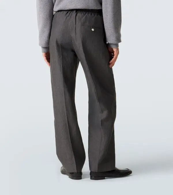 Jacquemus Linen Straight-leg Trousers