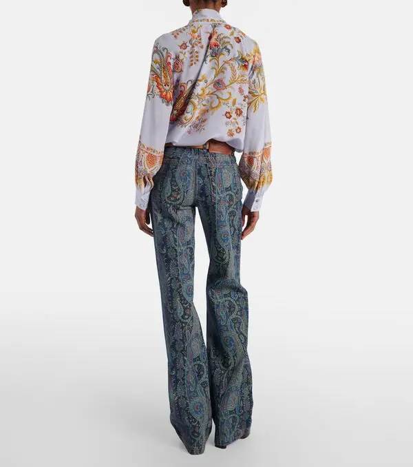 Etro Printed Flared Jeans
