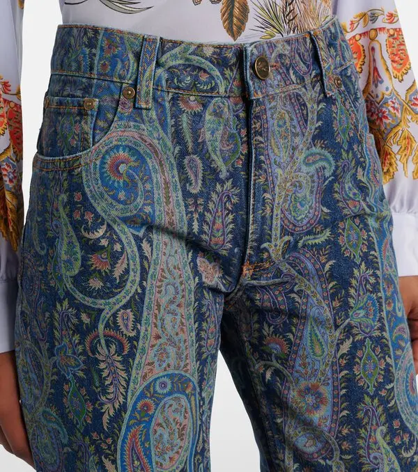 Etro Printed Flared Jeans