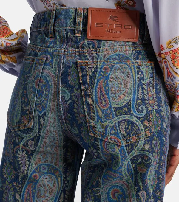 Etro Printed Flared Jeans