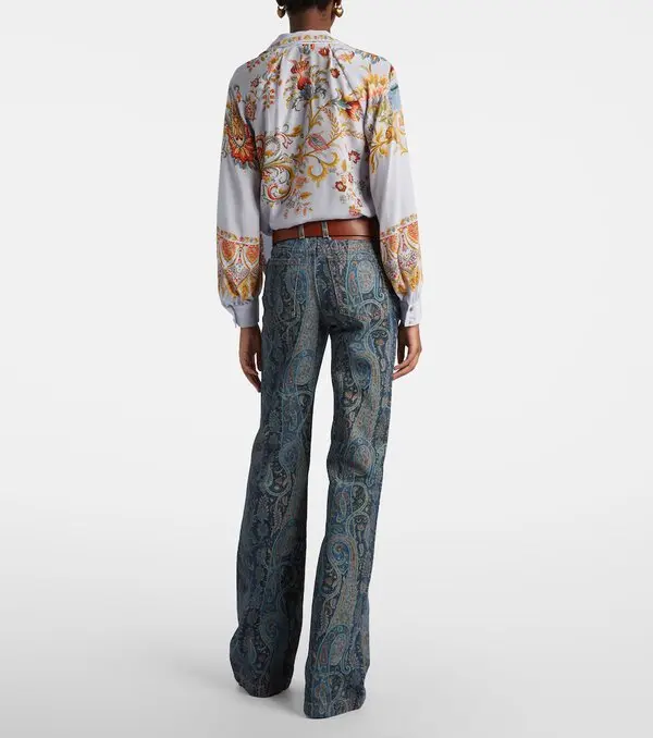 Etro Printed Flared Jeans