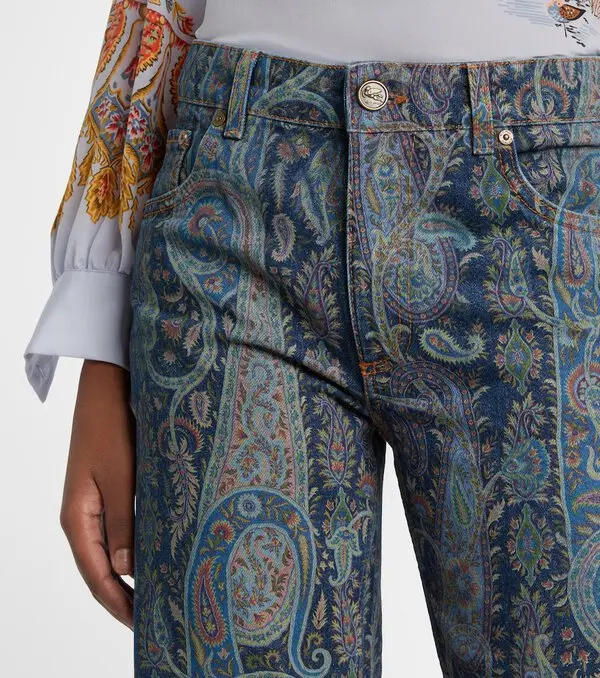 Etro Printed Flared Jeans