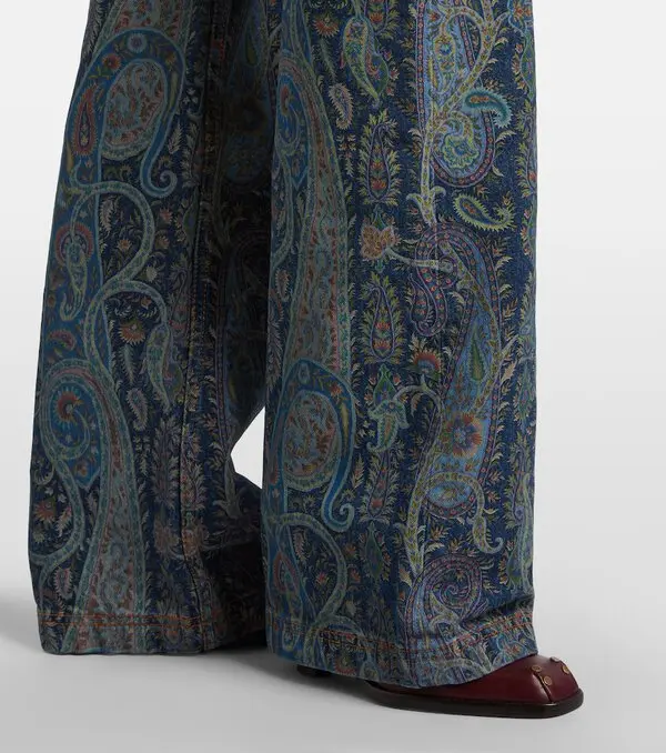 Etro Printed Flared Jeans
