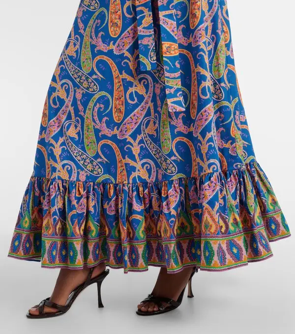 Etro Paisley Cotton-blend Maxi Dress - Multicoloured