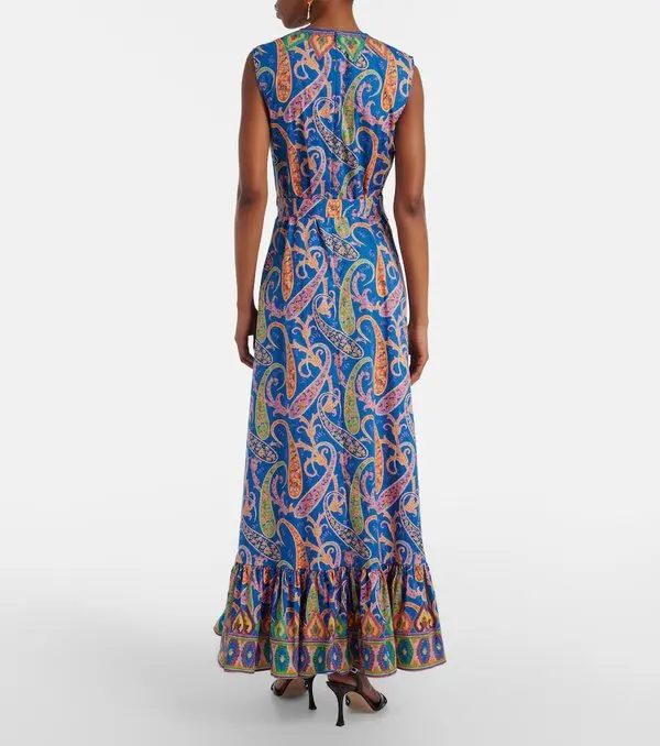 Etro Paisley Cotton-blend Maxi Dress - Multicoloured