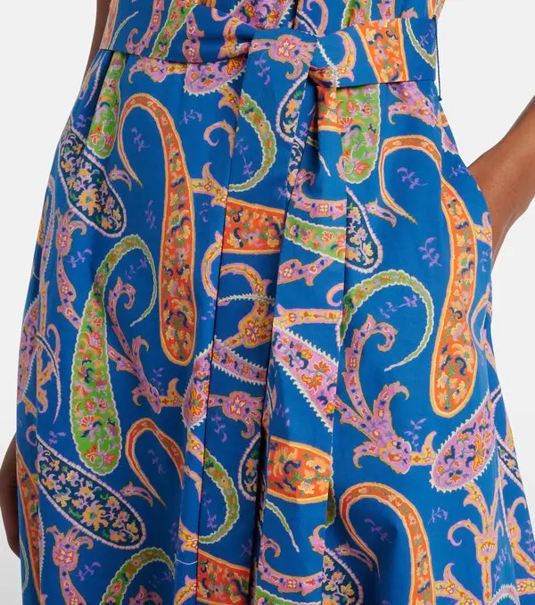 Etro Paisley Cotton-blend Maxi Dress - Multicoloured