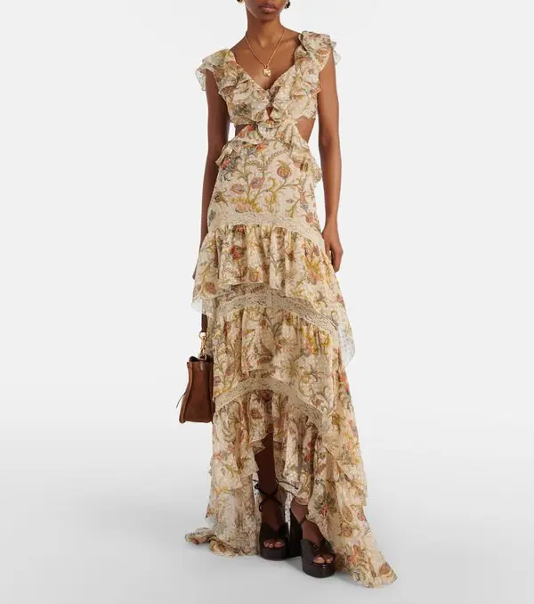 Etro Printed Silk-blend Maxi Dress