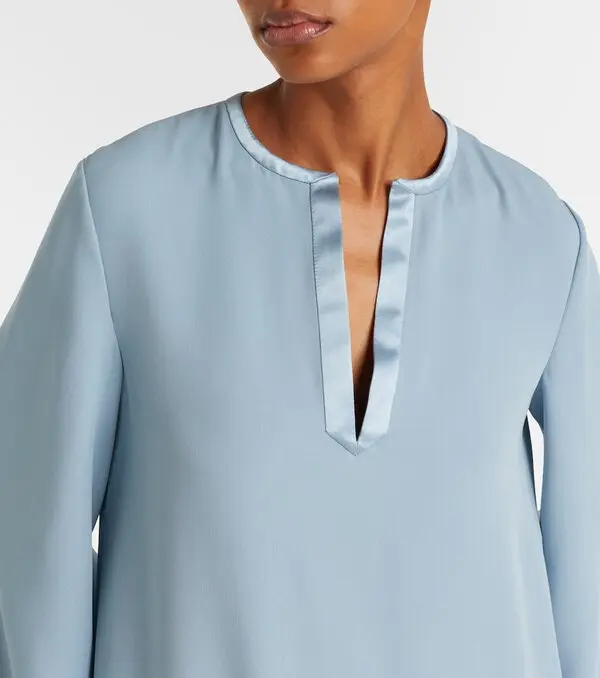 Valentino Garavani Vgold Silk Maxi Dress - Blue