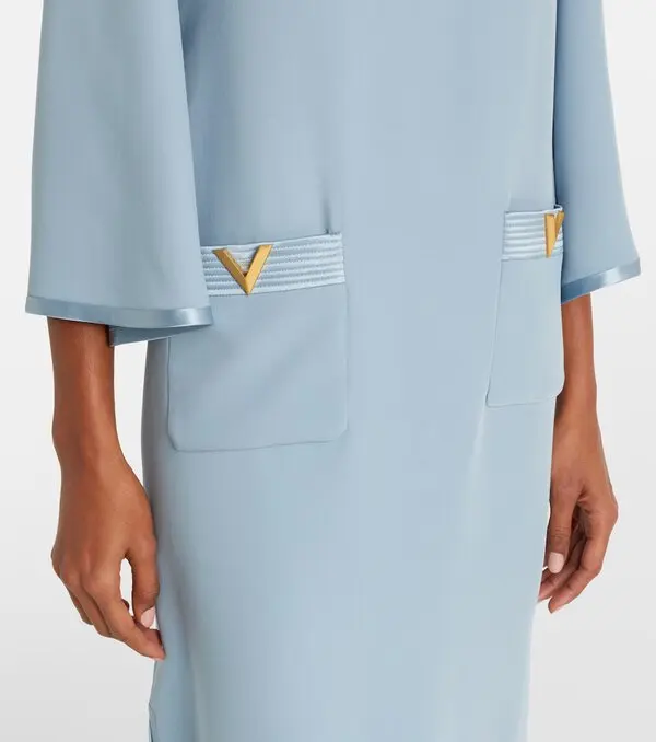 Valentino Garavani Vgold Silk Maxi Dress - Blue