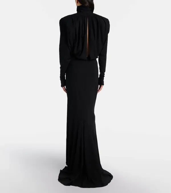 MUGLER Draped Jersey Gown