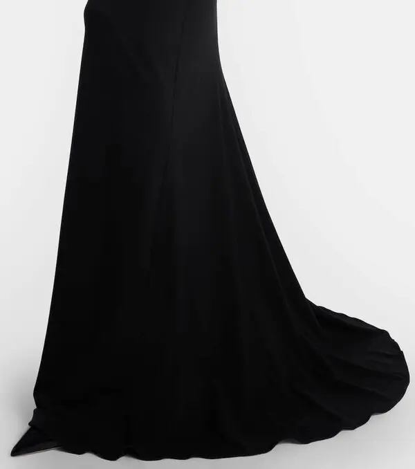 MUGLER Draped Jersey Gown