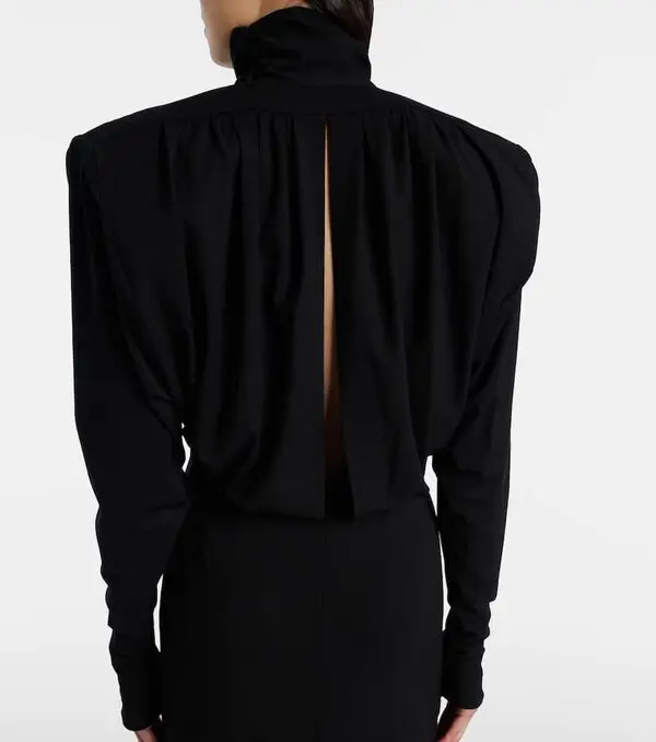 MUGLER Draped Jersey Gown