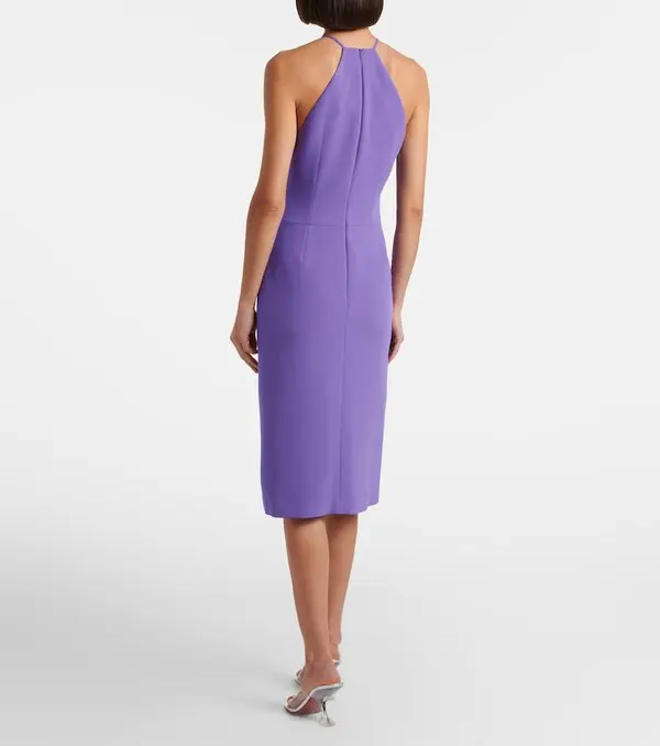 David Koma Asymmetric Embellished Floral Midi Dress