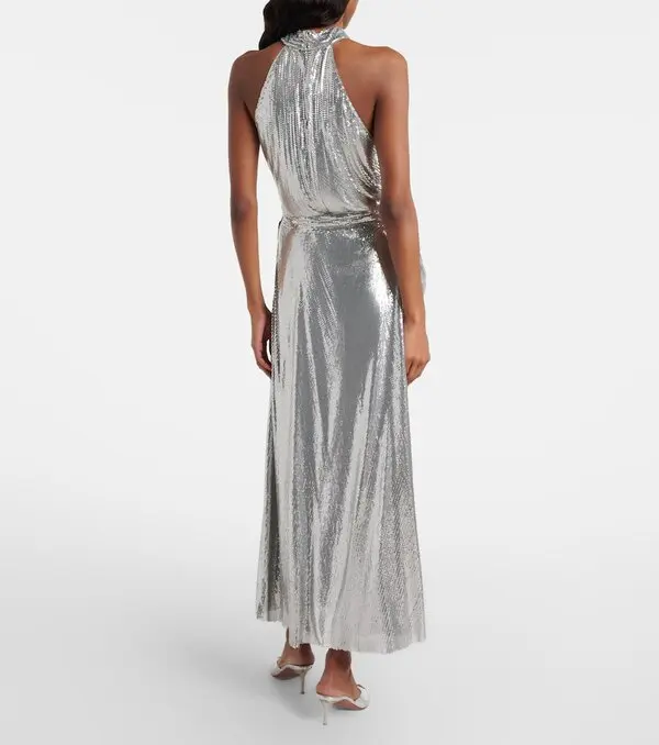 Rabanne Chainmail Draped Maxi Skirt