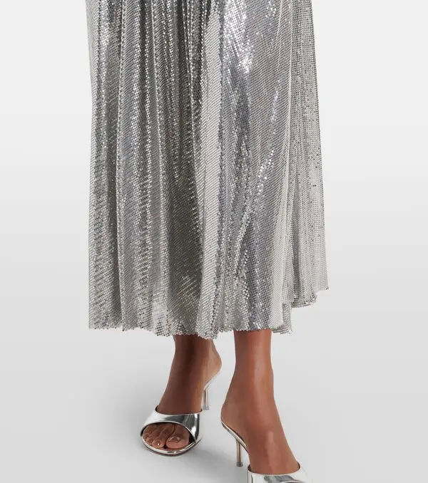 Rabanne Chainmail Draped Maxi Skirt