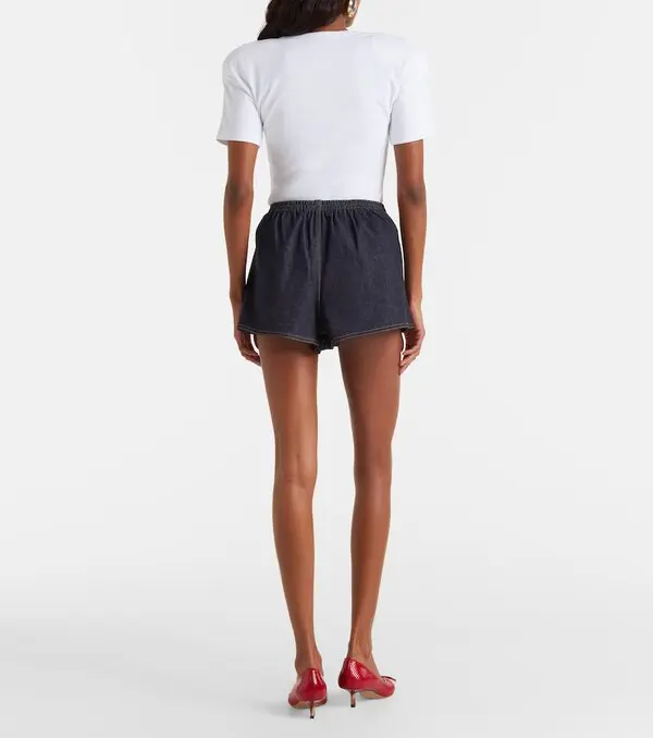 Jacquemus Logo Denim Shorts - Blue