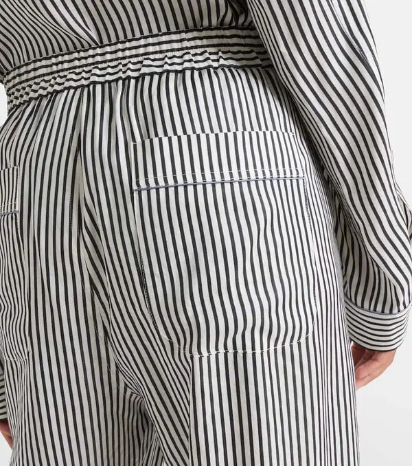 TOM FORD Striped Silk Straight Pants