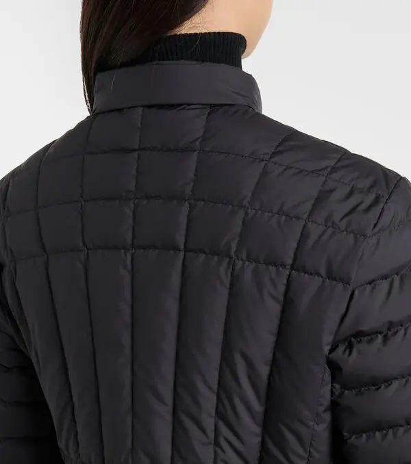 Moncler Menthe Long Quilted Down Coat