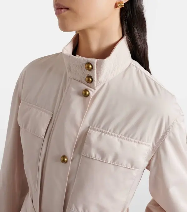 Moncler Maitake Leather-trimmed Jacket - White