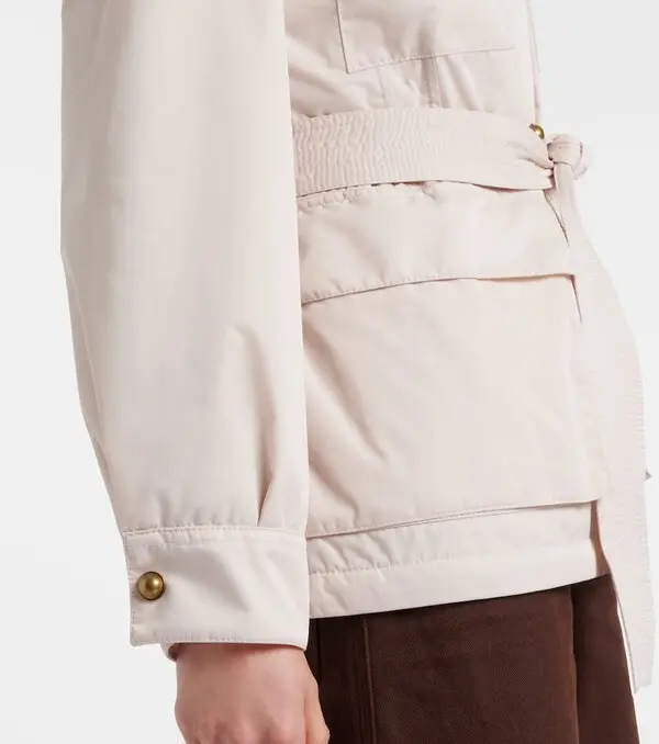 Moncler Maitake Leather-trimmed Jacket - White