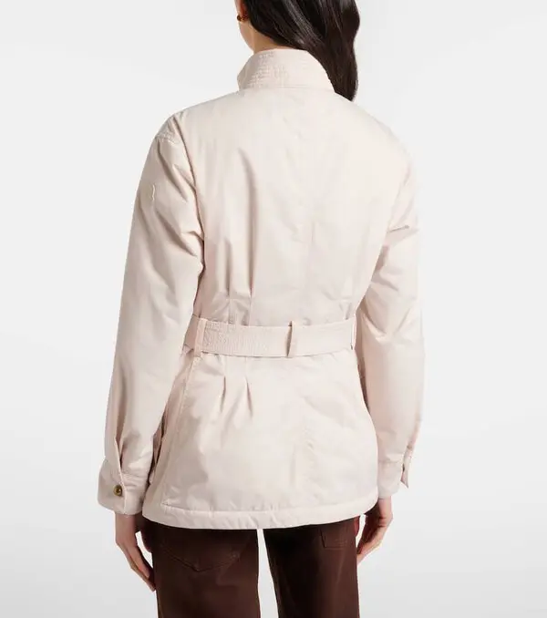 Moncler Maitake Leather-trimmed Jacket - White