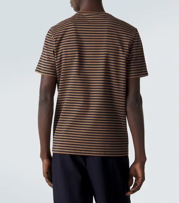 Moncler Striped Cotton-blend Jersey T-shirt