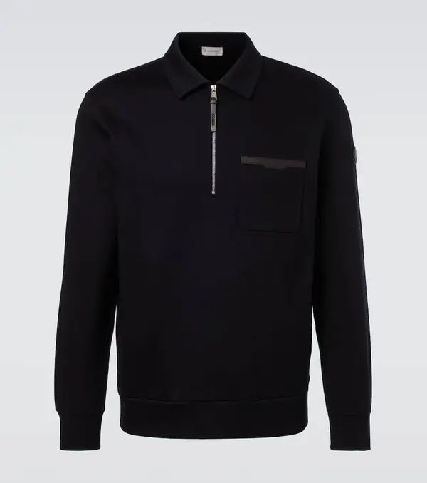 Moncler Cotton-blend Half-zip Sweater