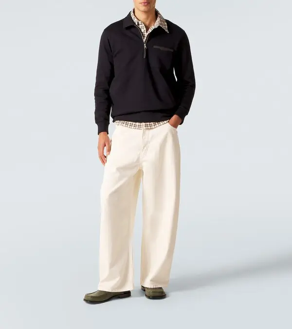 Moncler Cotton-blend Half-zip Sweater