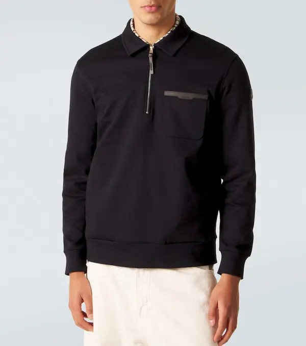 Moncler Cotton-blend Half-zip Sweater