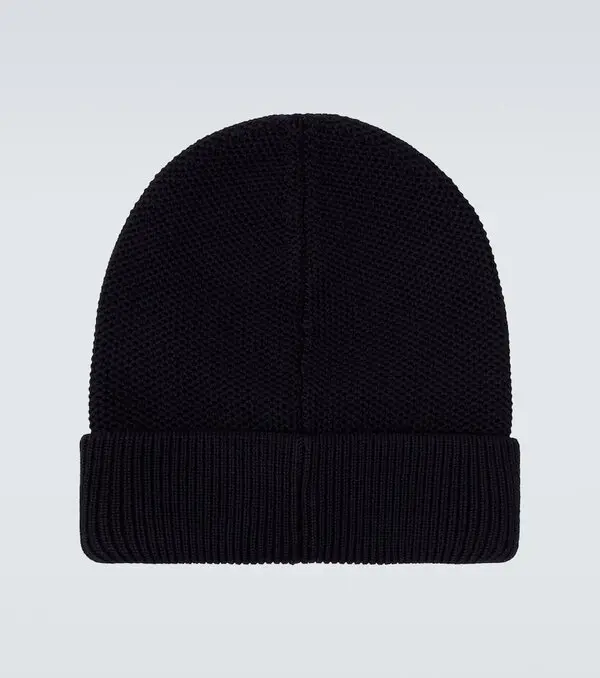 Moncler Logo Virgin Wool Beanie
