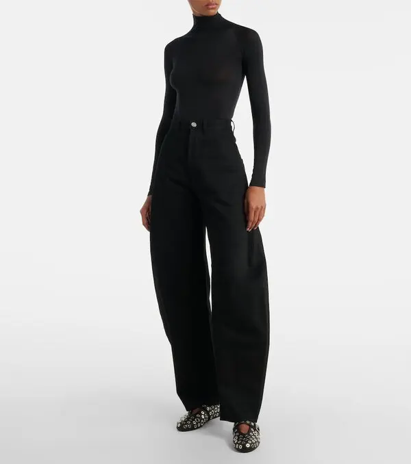 Alaïa Studded Leather Ballet Flats