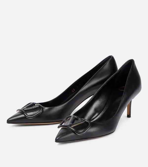 Valentino Garavani Vlogo Leather Pumps