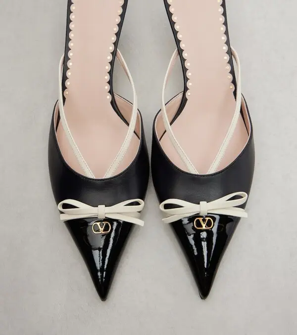 Valentino Garavani Vlogo Leather Pumps